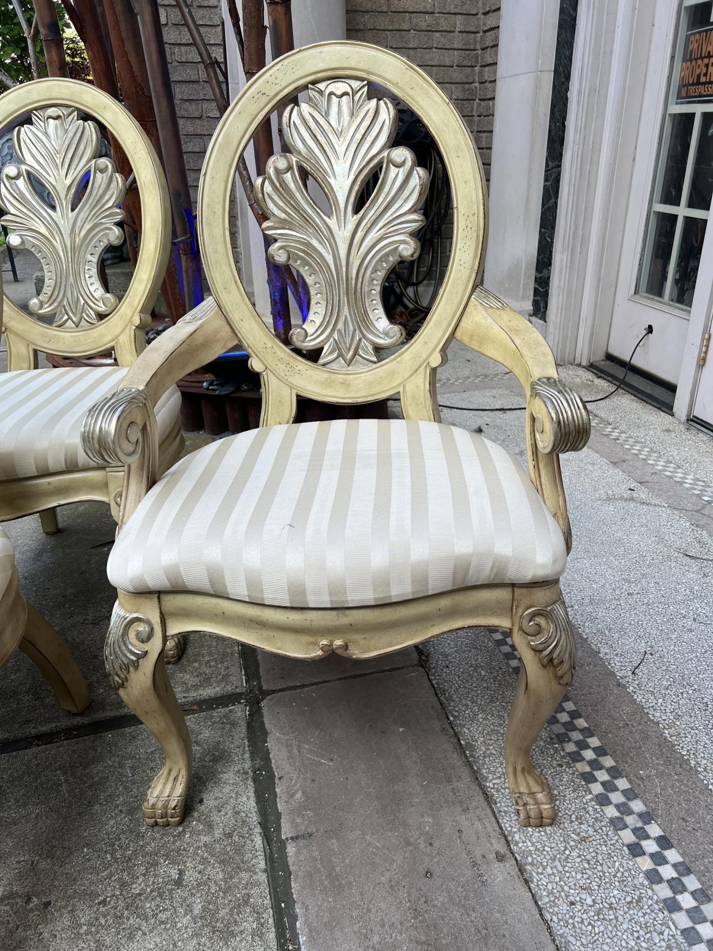 Serge Roche - SUITE OF SIX ORNATE DINING CHAIRS IN THE MANNER OF SERGE ...