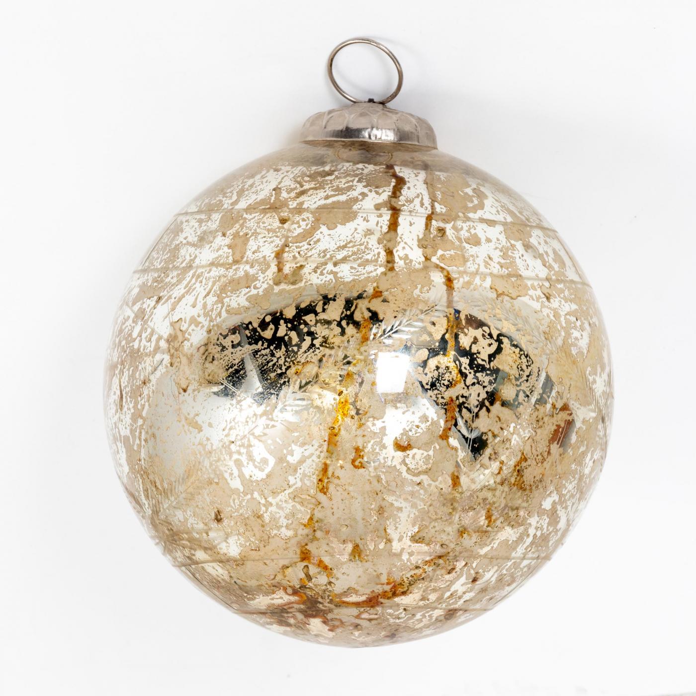 Set of 3 Mercury glass decorative balls