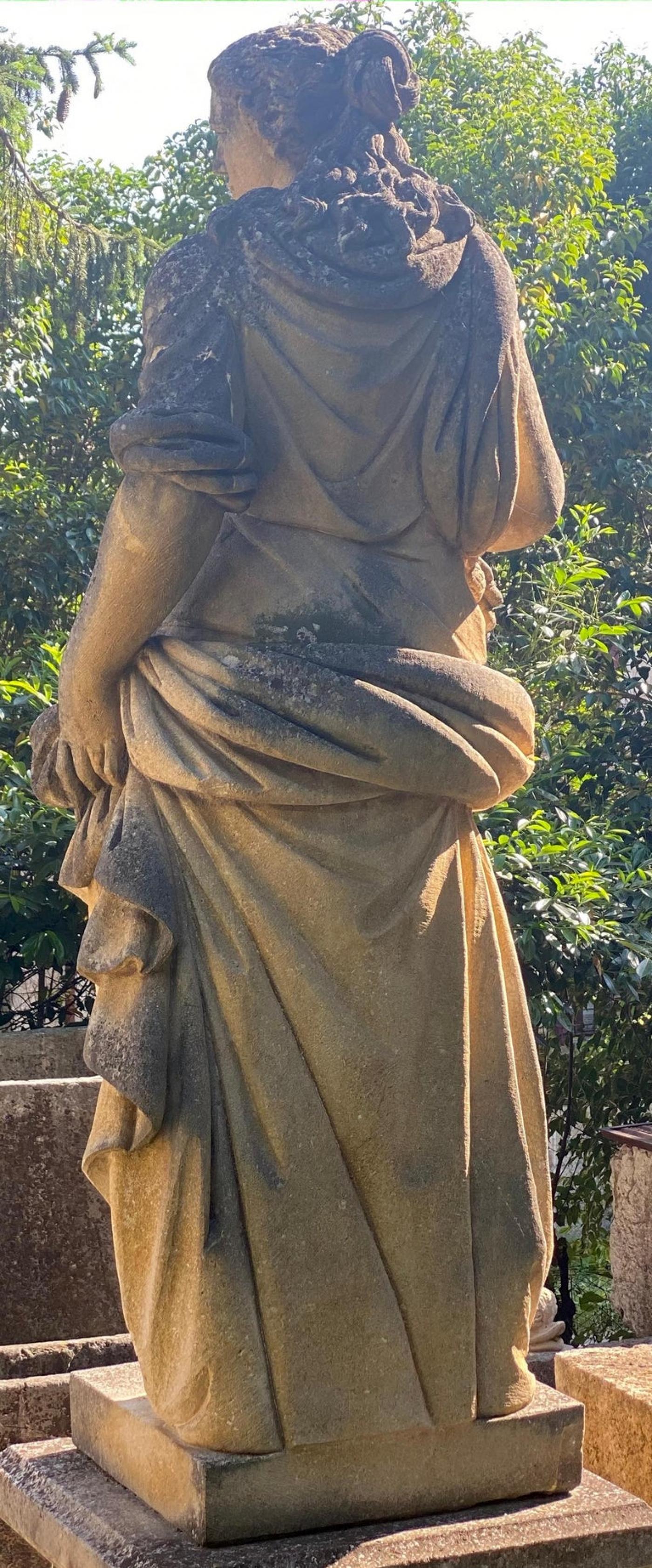 Set of Extraordinary Italian Stone Statues Representing the Four Seasons