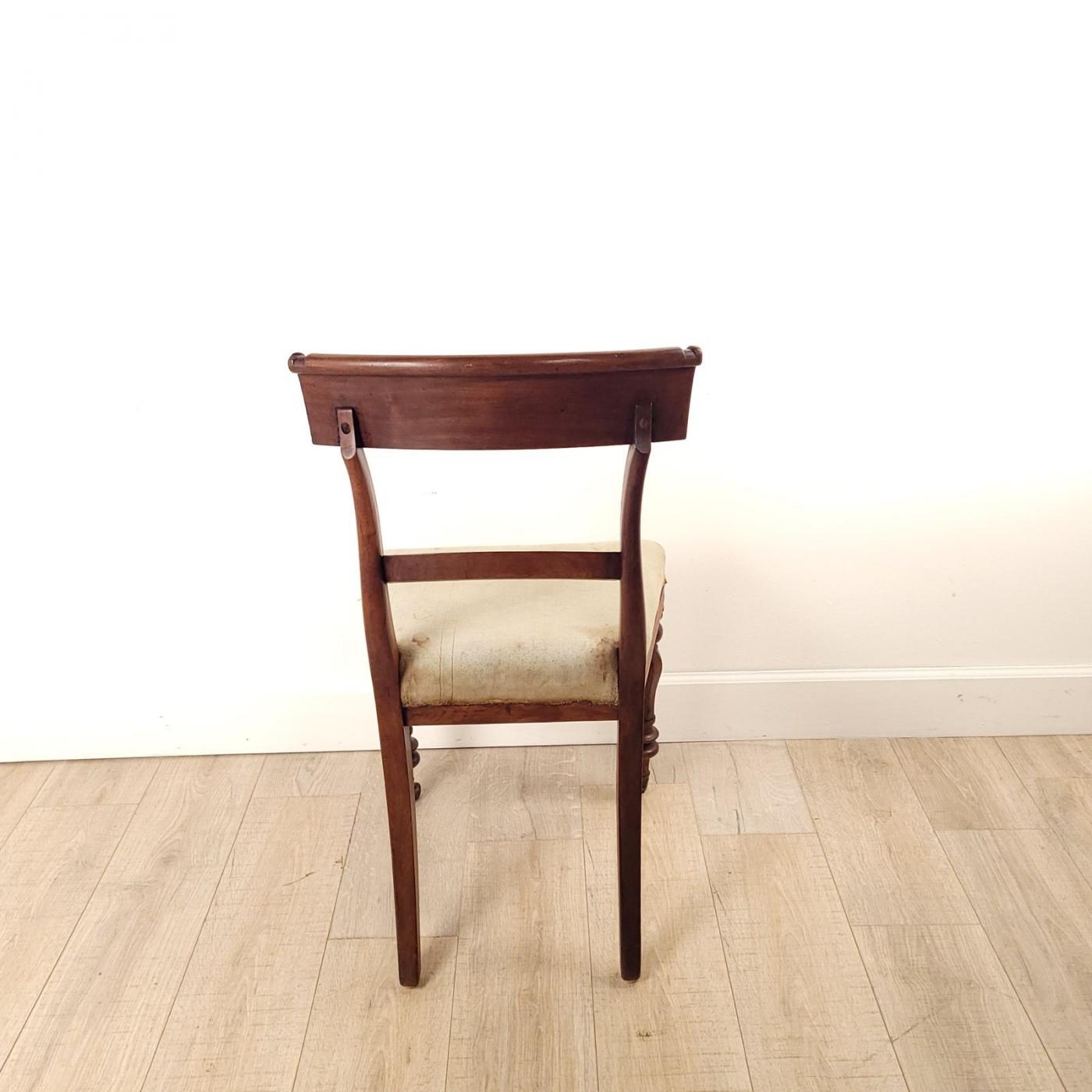 Set of Five English Regency Side Chairs, circa 1820