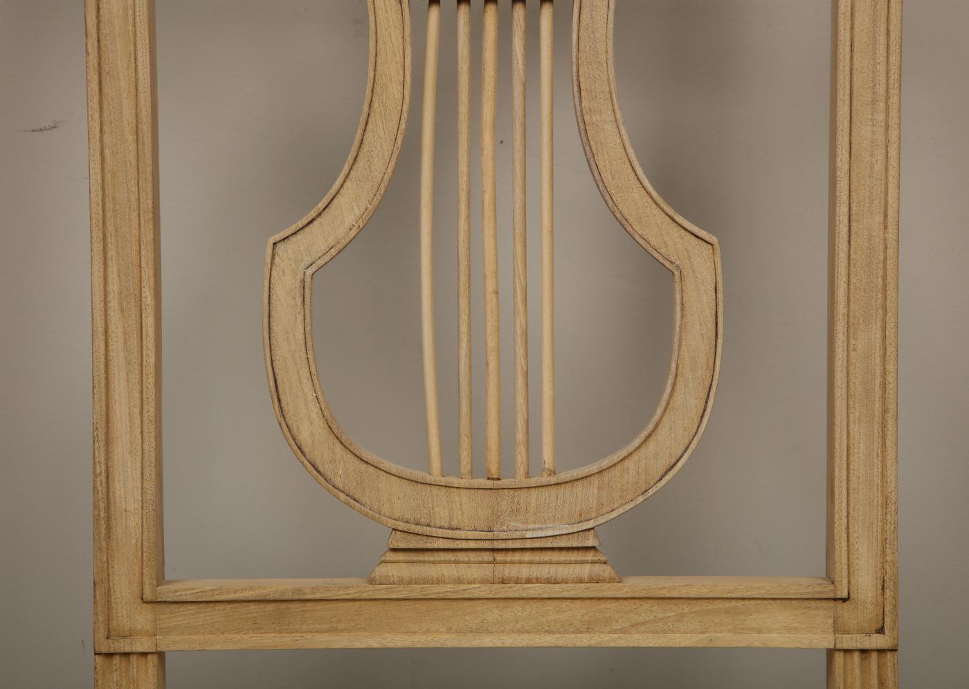 Set of Lyre Back Dining Chairs