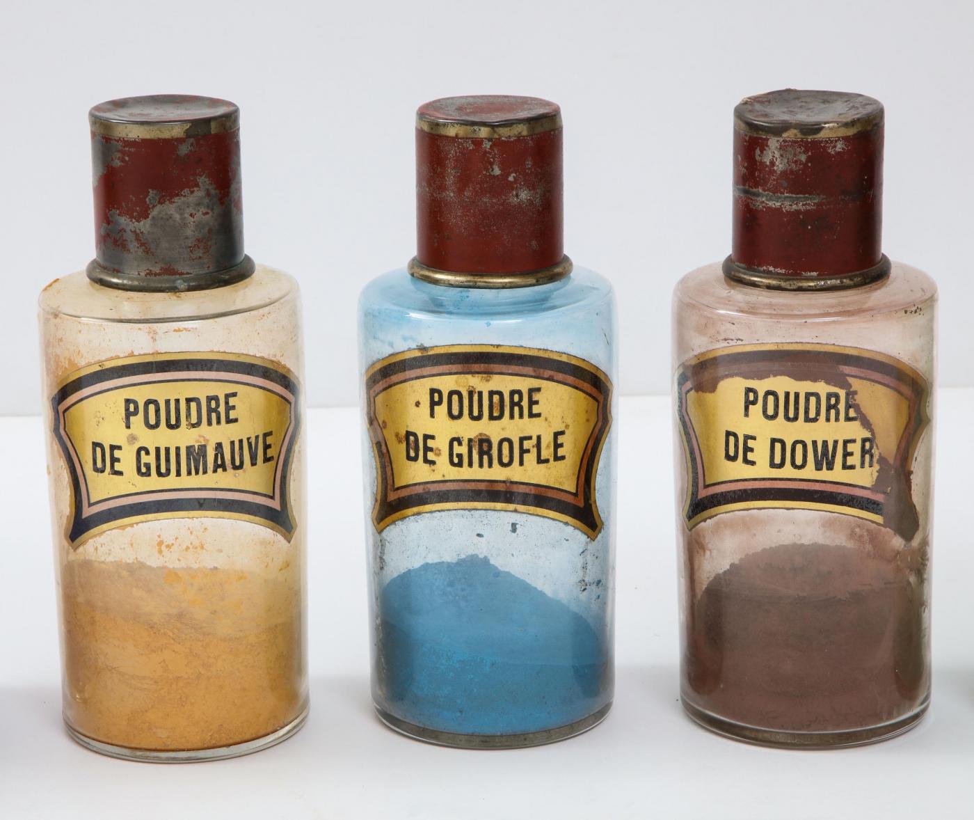 Set of Nine Pigment Jars
