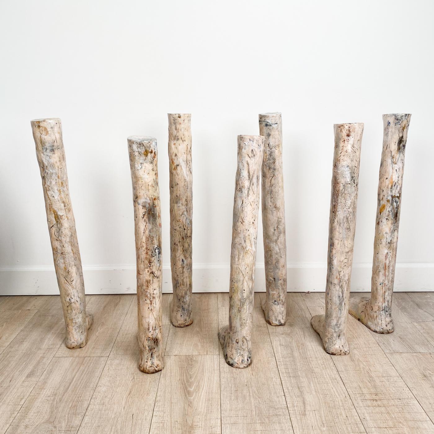 Set of Seven Californian Ceramic Art Feet, circa 1970