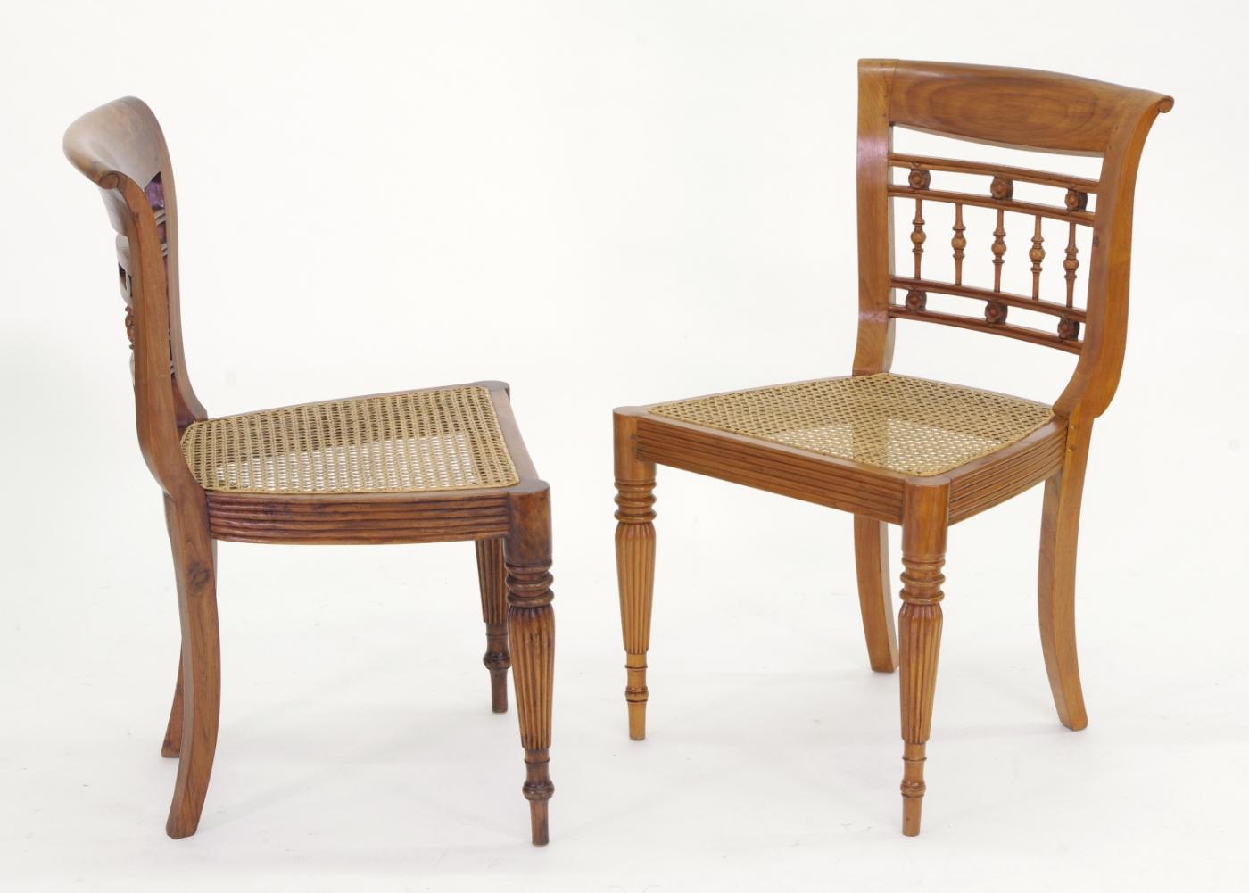 Set of Six British Colonial Dining Chairs, 1830