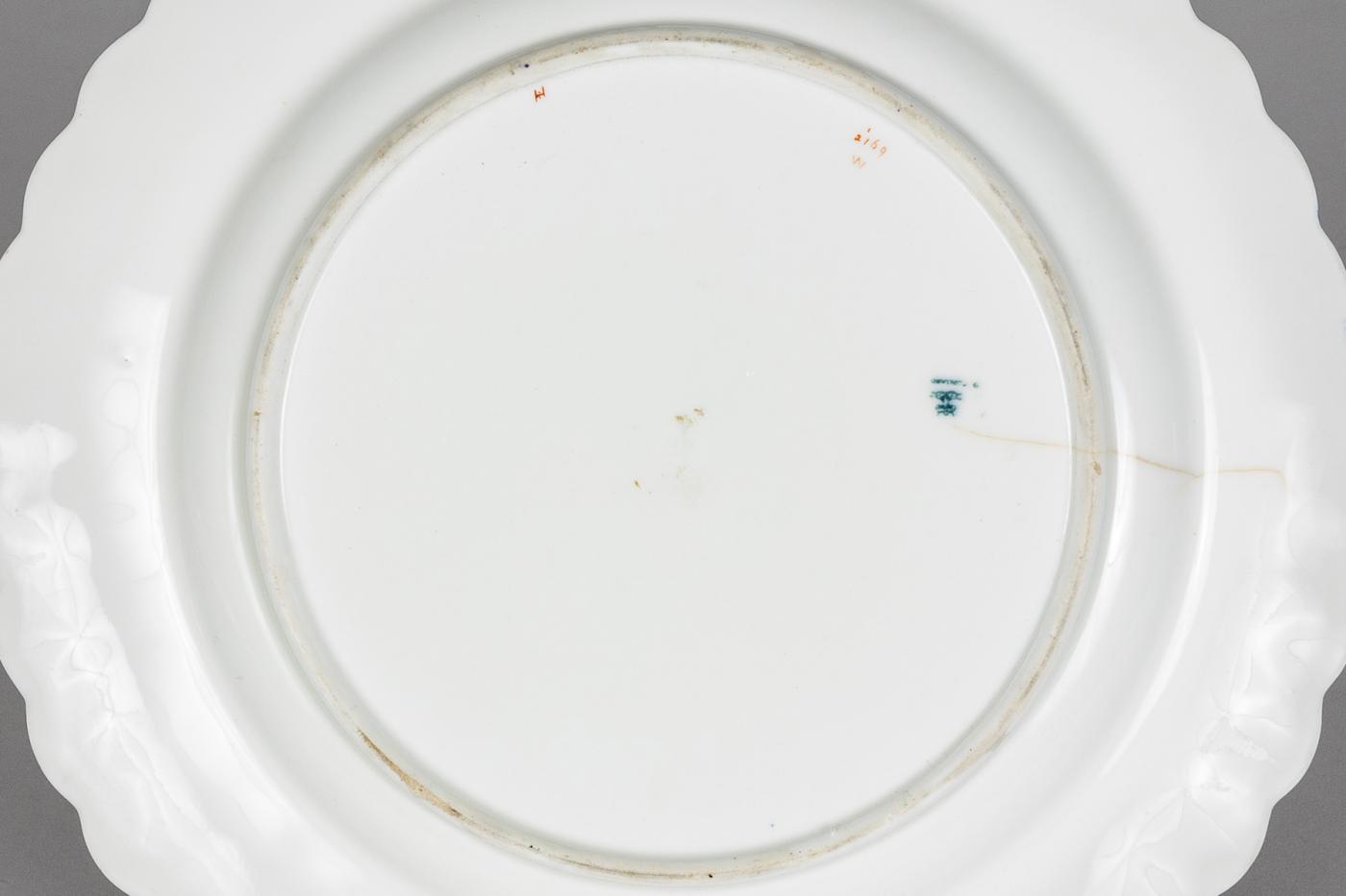 Set of Six Copeland Cobalt Blue Plates