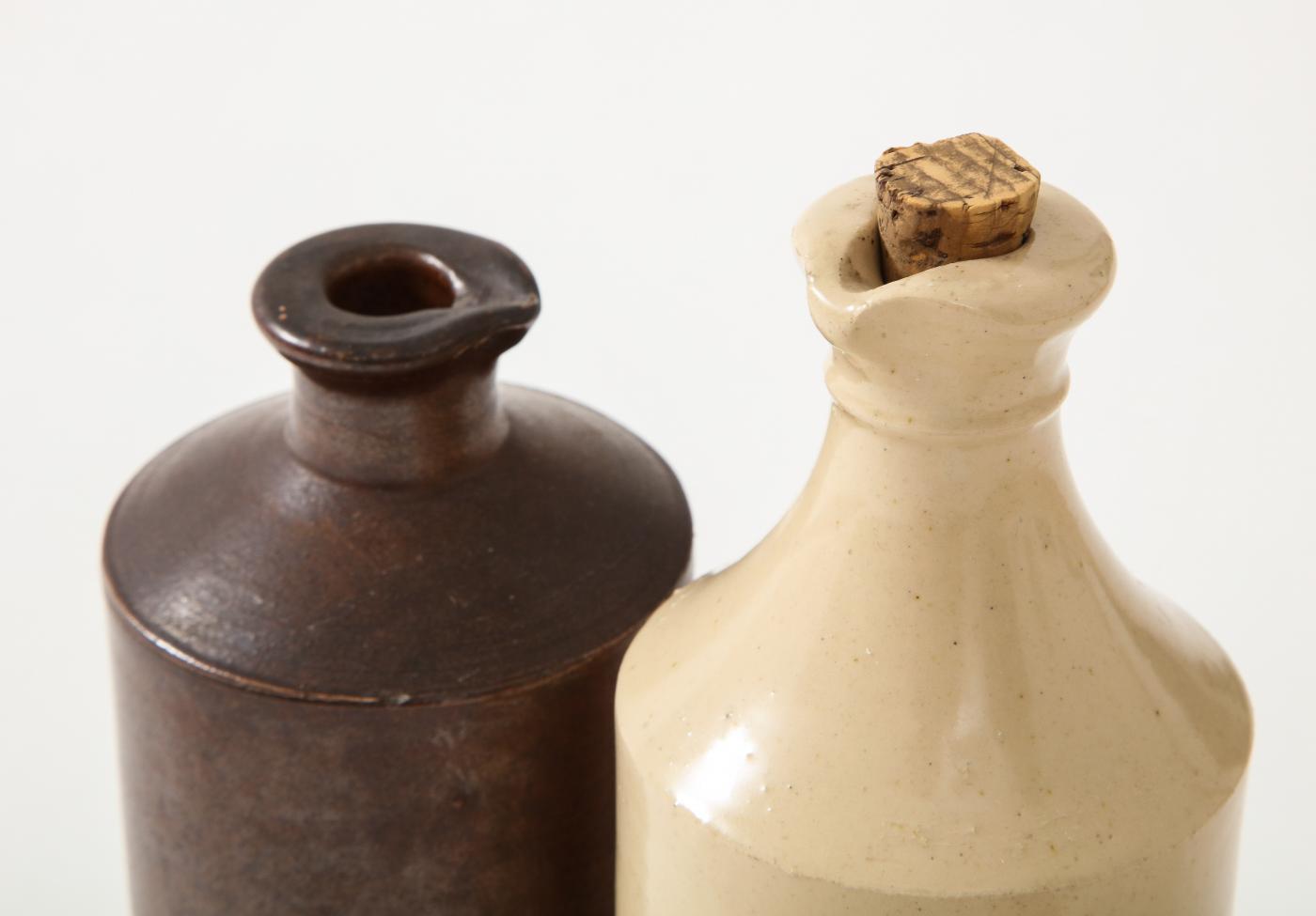 Set of Three 19th C. Japanese Ceramic Ink Bottles