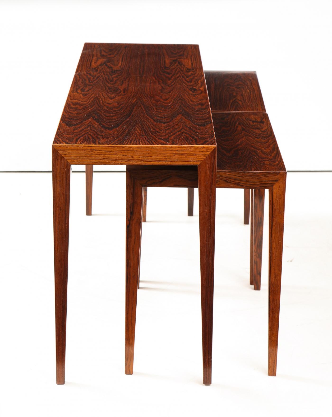 Severin Hansen - Severin Hansen Rosewood Nesting Tables, Circa 1960s