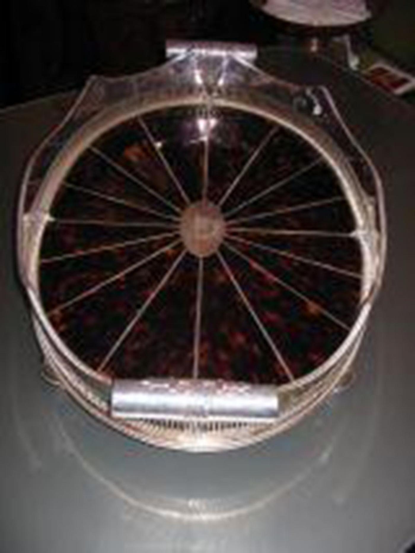 Silver and faux Tortoise Shell Oval Shaped Tray