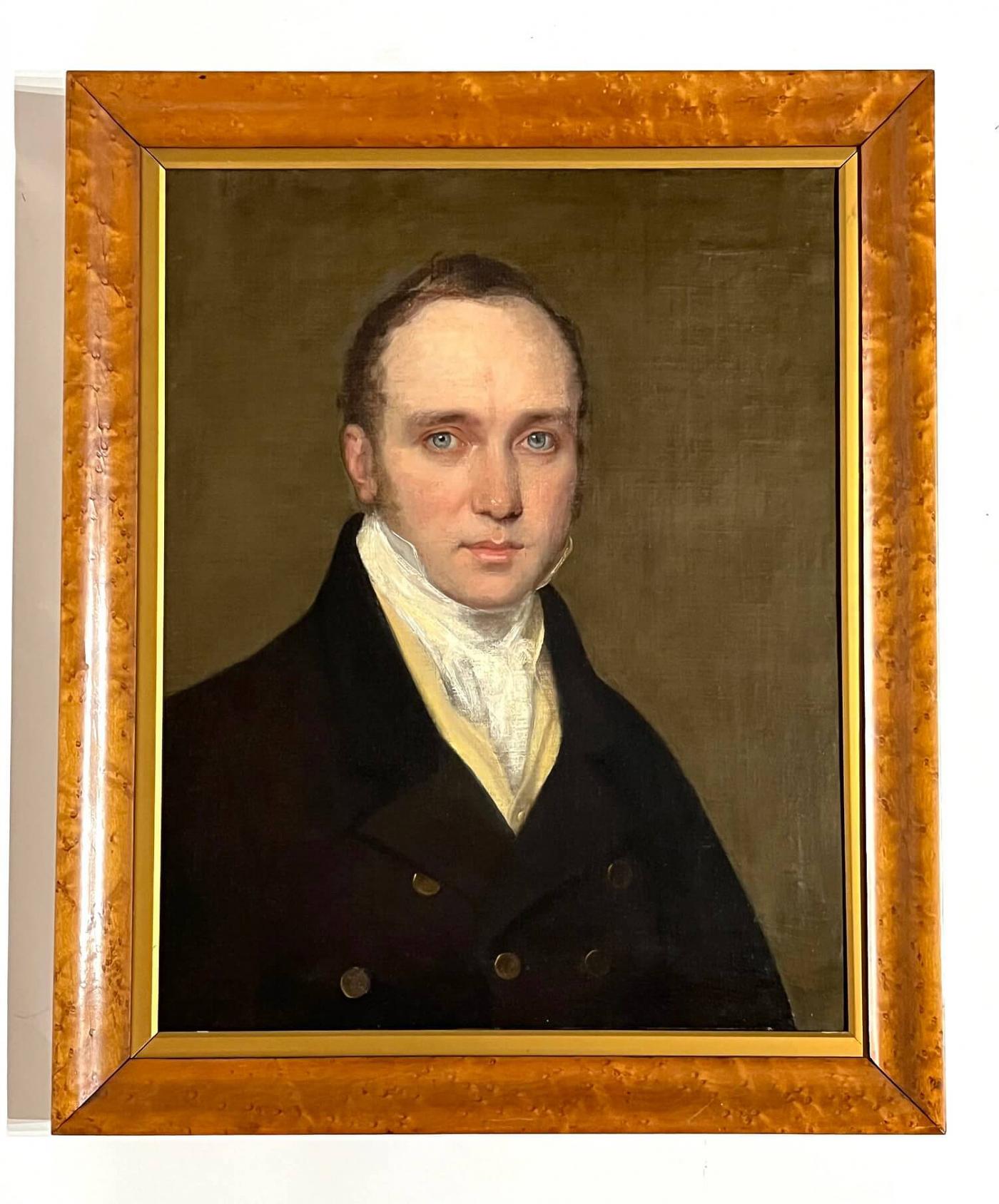 Sir Henry Raeburn - Portrait of a Gentleman with Piercing Blue Eyes ...