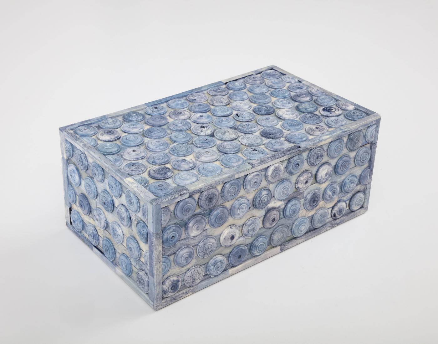 Sky Blue Disc Embellished Box