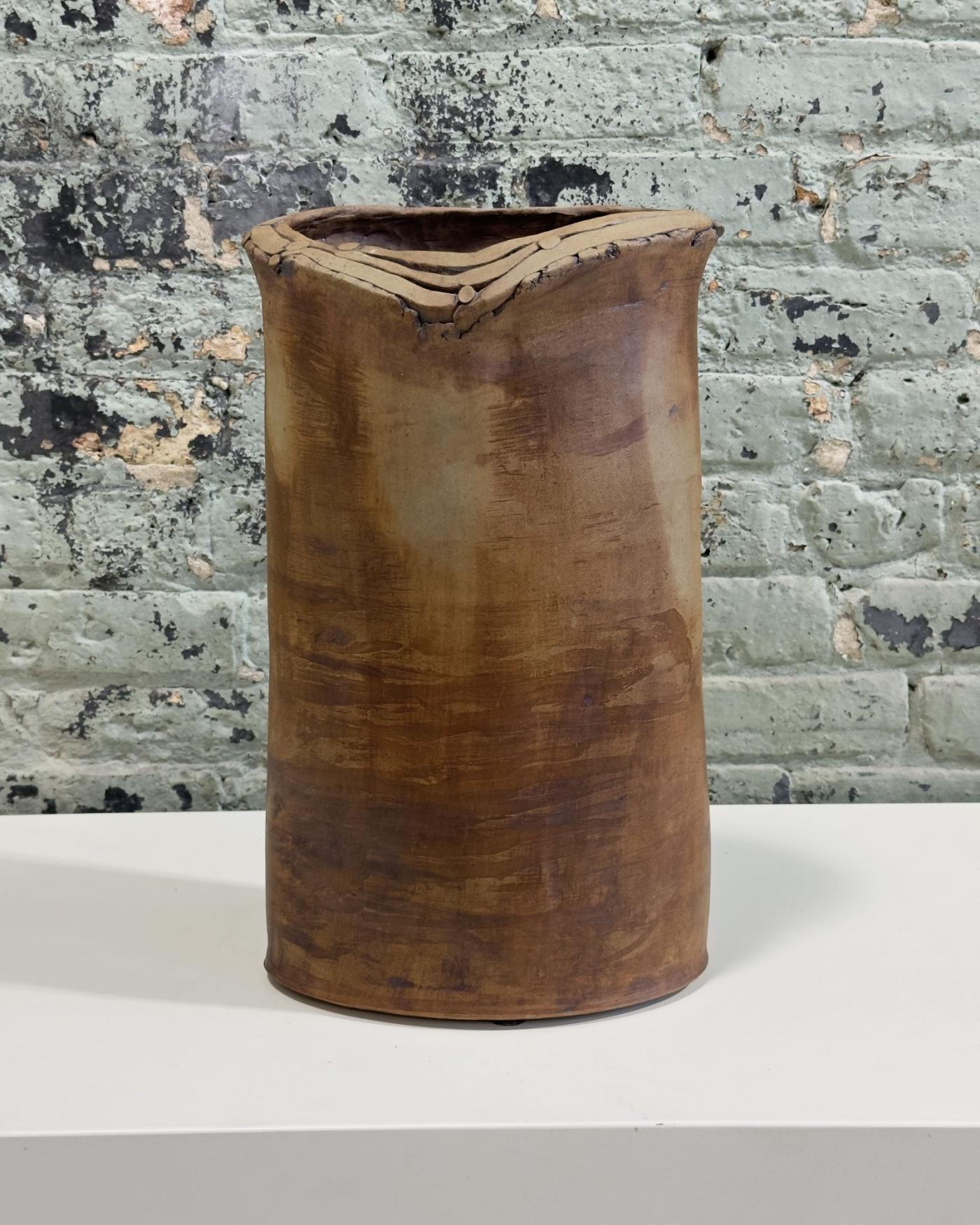 Slab Clay Vessel, Signed