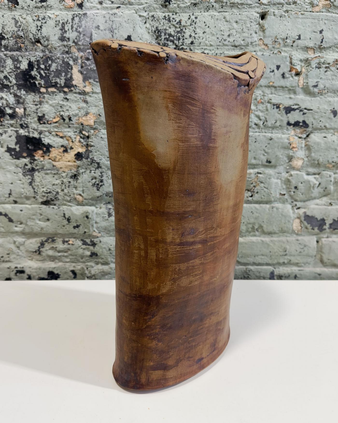 Slab Clay Vessel, Signed