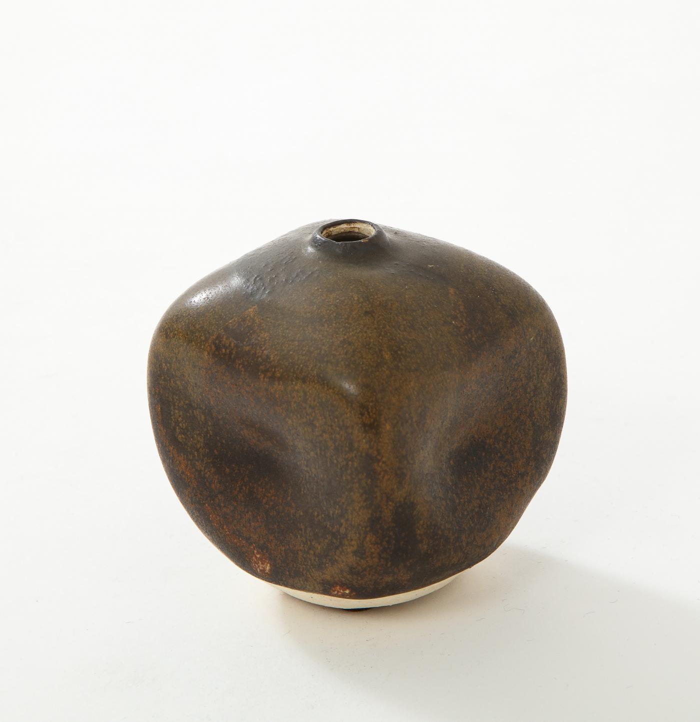 Small Square Olive Pinch Pot