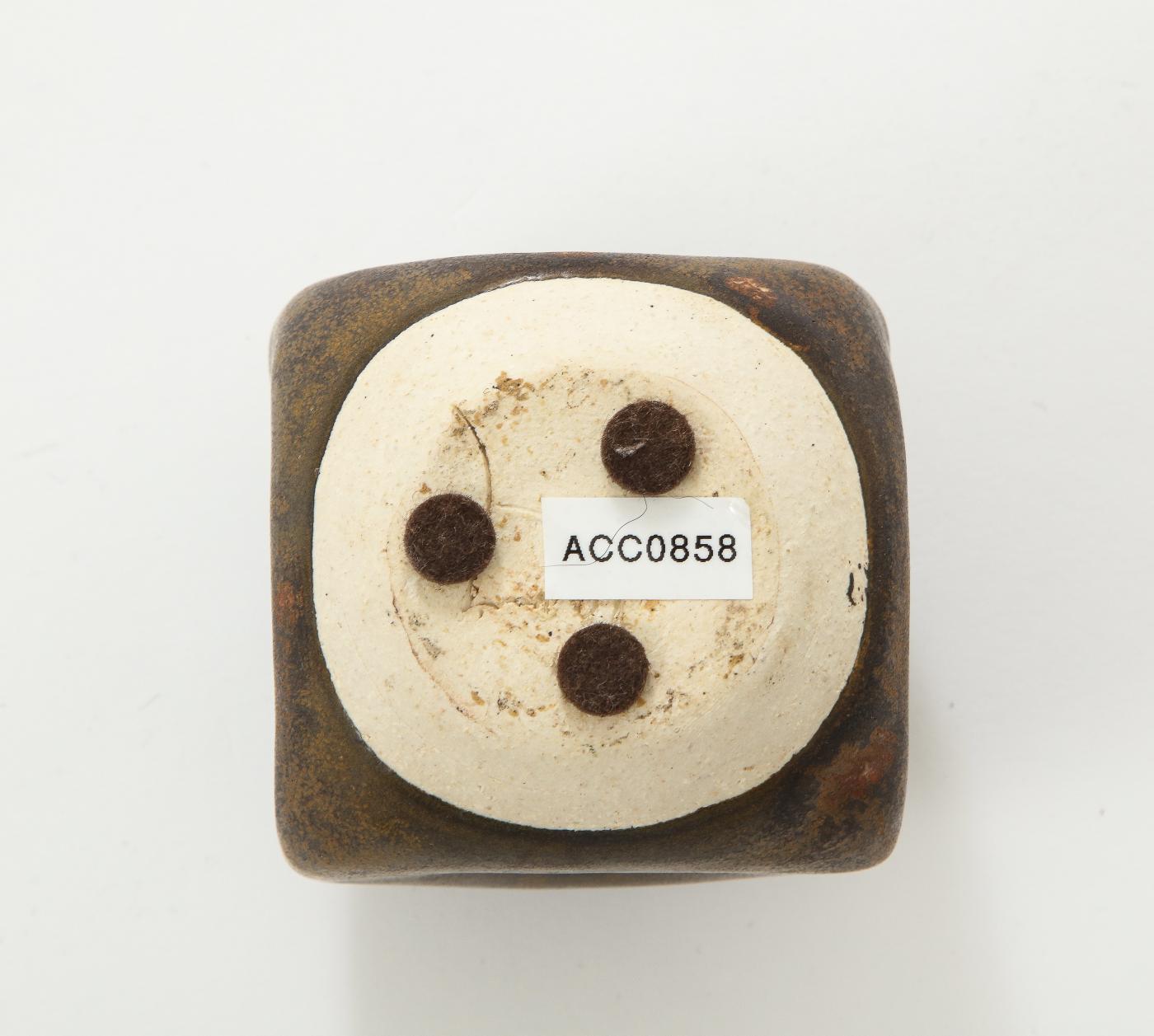 Small Square Olive Pinch Pot