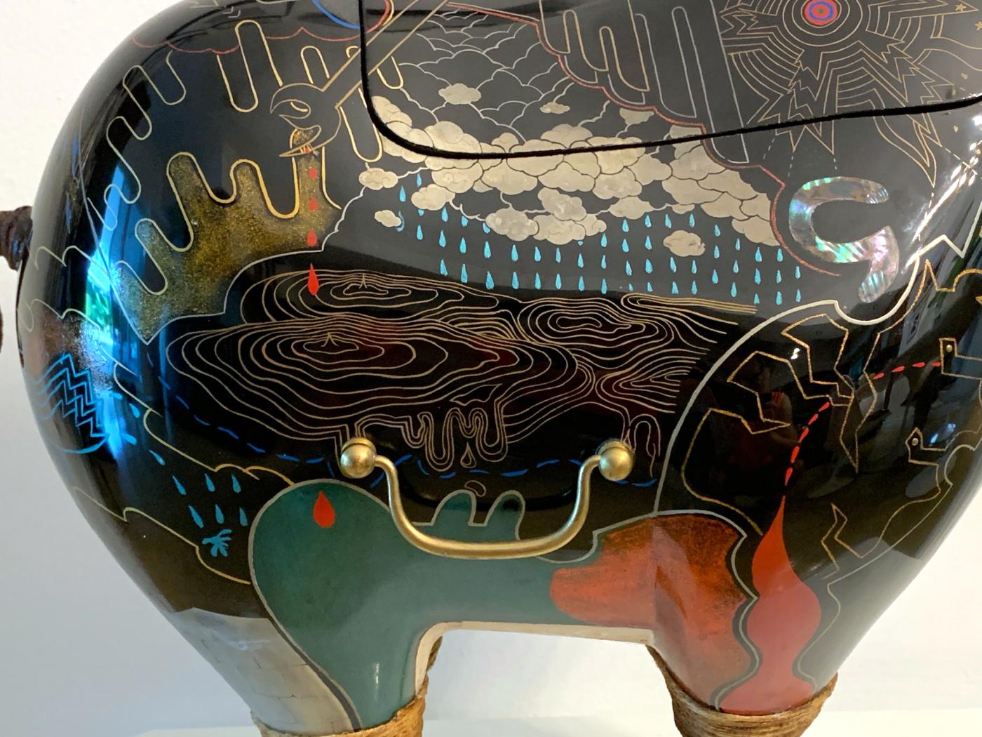 Someya Satoshi - Rhino Contemporary Japanese Lacquer Art by Someya Satoshi