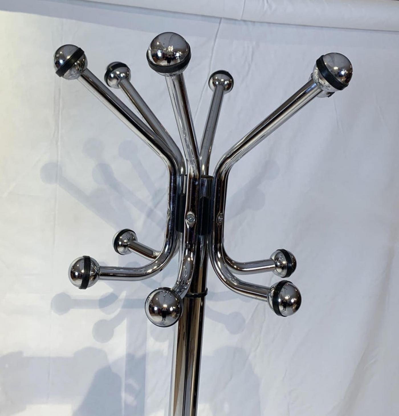 Space Age Chrome-Plated Sputnik Coat Rack, France, 1960/70s