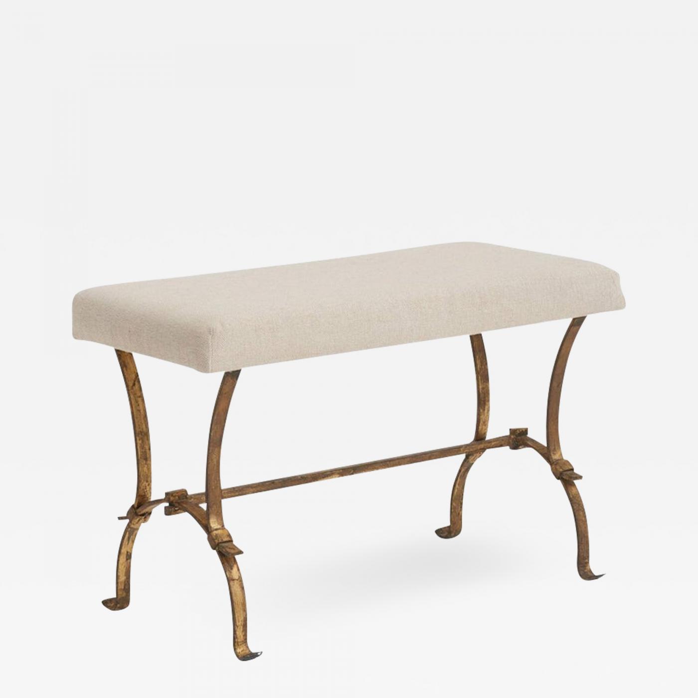 Spanish Mid-Centruy Gilt Iron Long Stool