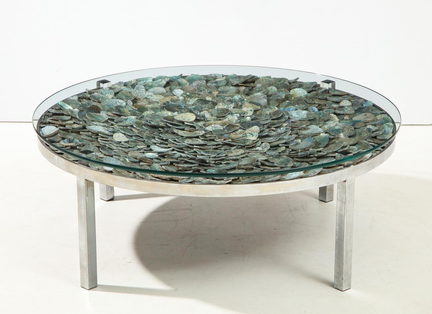 Spectacular Abalone Shell Coffee Table.