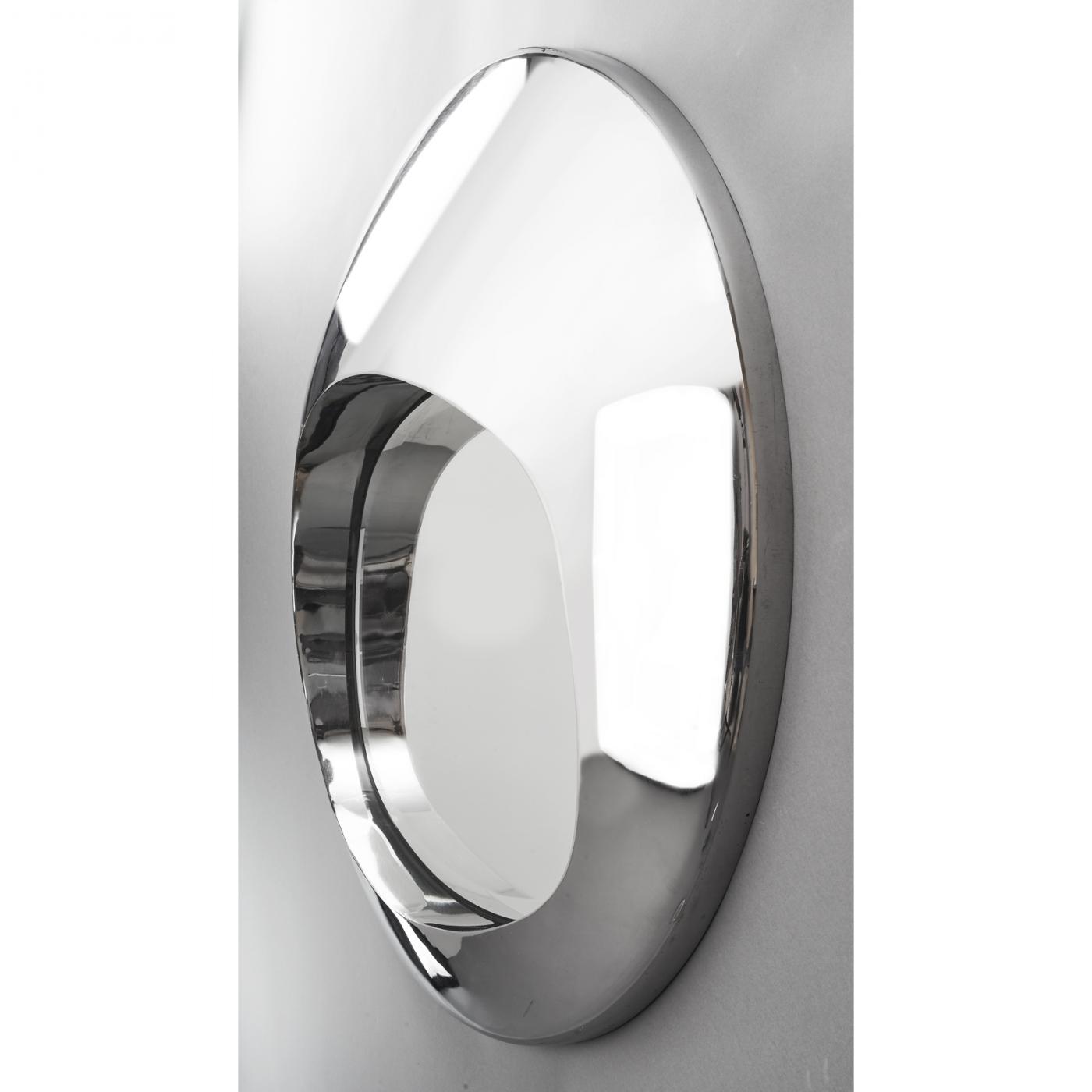 Spectacular Chromed Futuristic Mirror, France 1970's