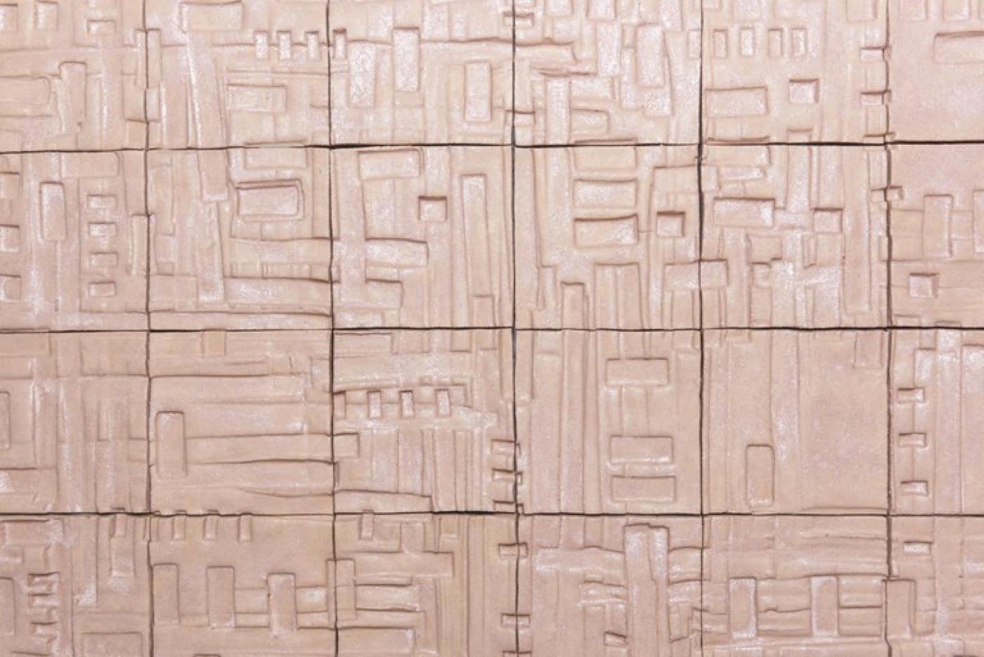 Stan Bitters - One of a Kind Large Stan Bitters Ceramic Mural, USA, 2017