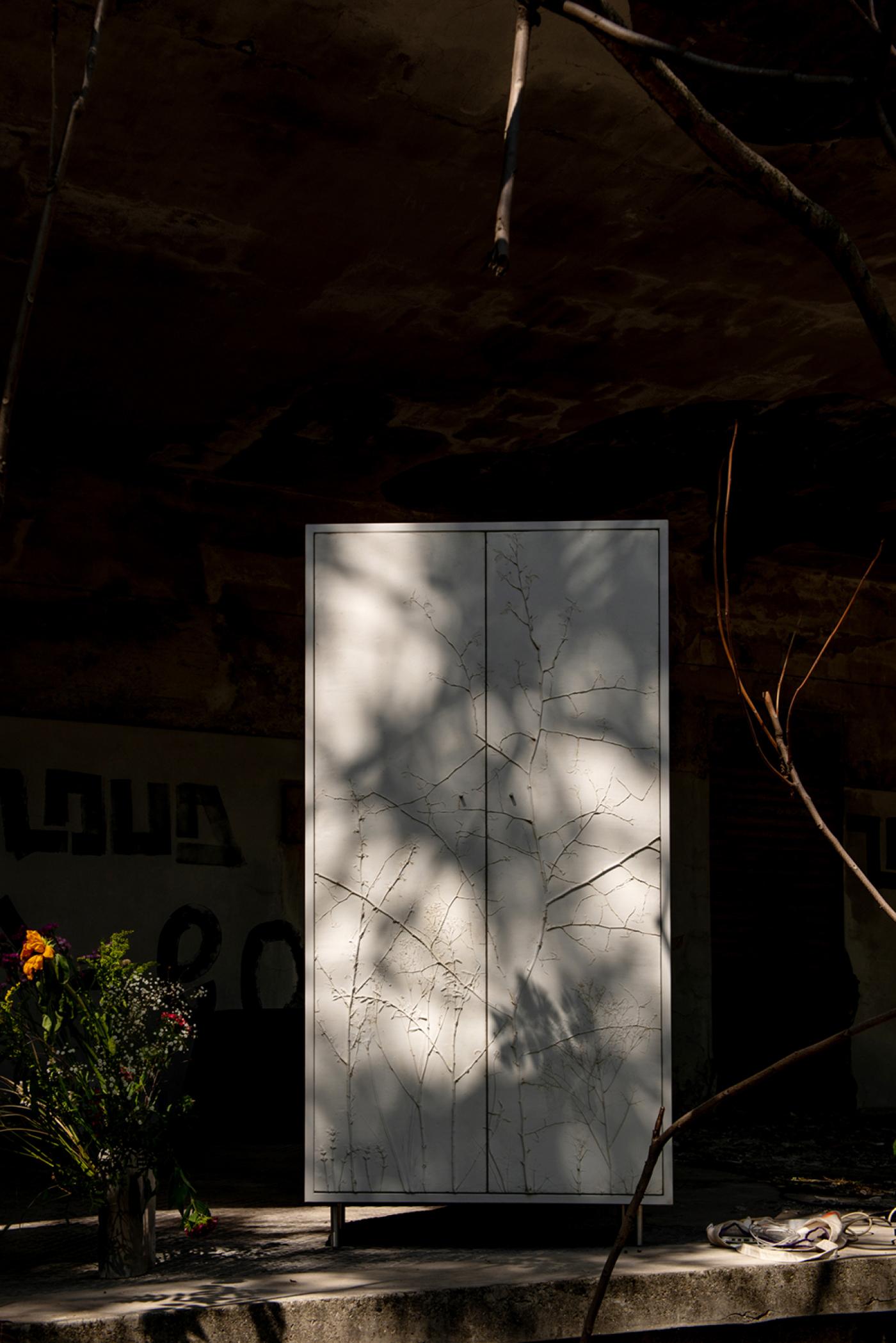Stefan Buxbaum - FOREST SPRING, cast concrete tall cabinet