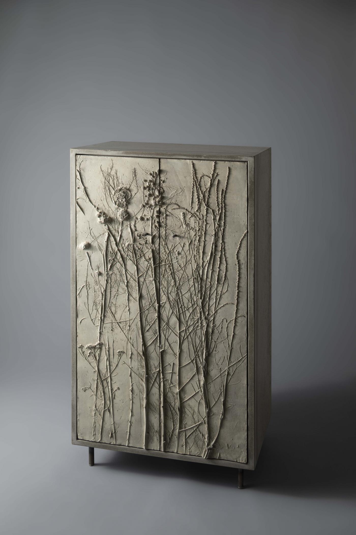 Stefan Buxbaum - WILD MEADOW, concrete cabinet / cupboard with plant ...