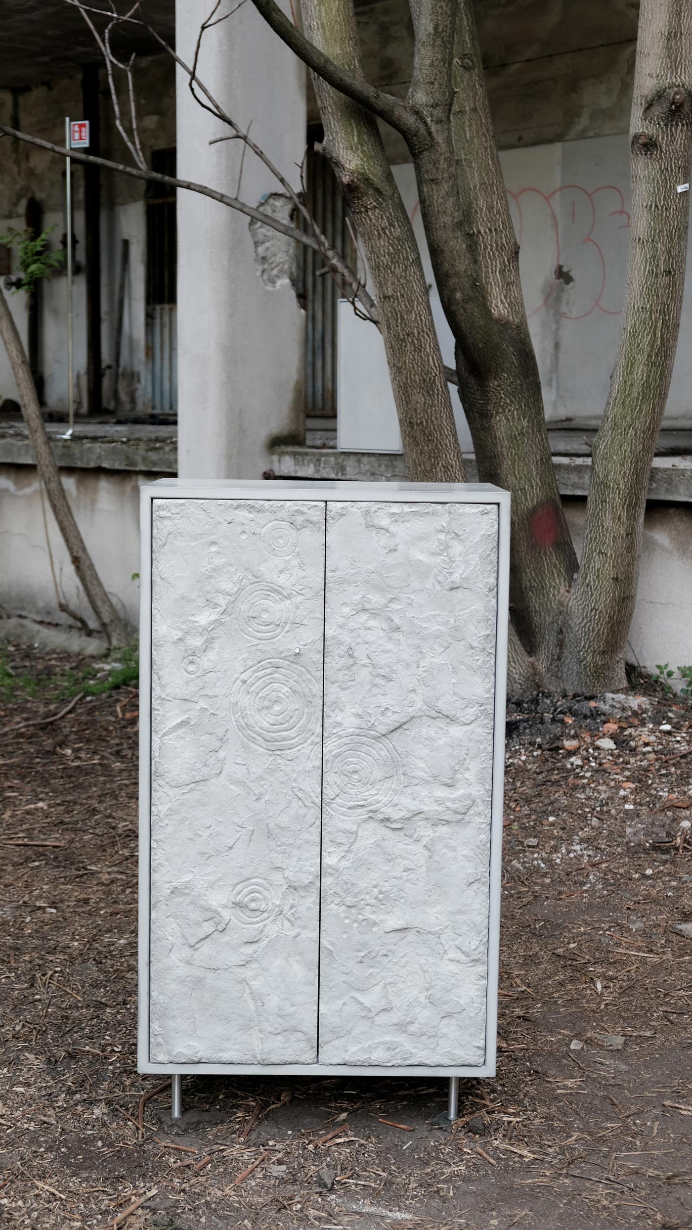 Stefan Buxbaum - WISDOM STONE AT HOME, cast concrete cabinet