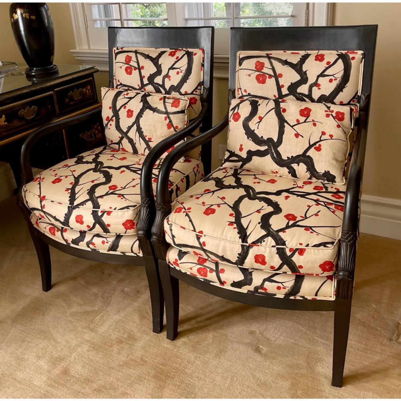 Steve Chase - Directoire Style Steve Chase Arm Chairs W Clarence House ...