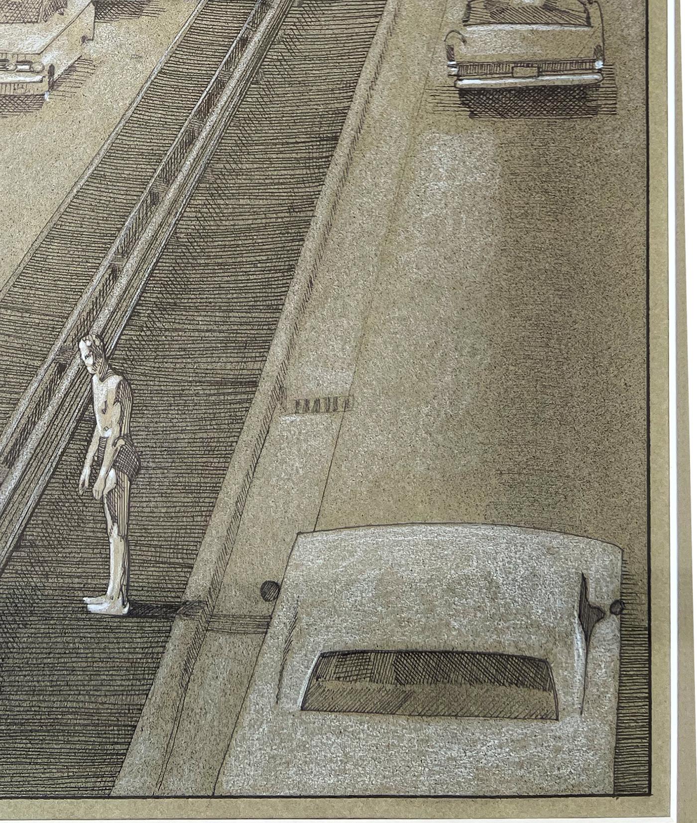 Steven Stroud - Surreal semi-Nude Man in the Middle of the Highway