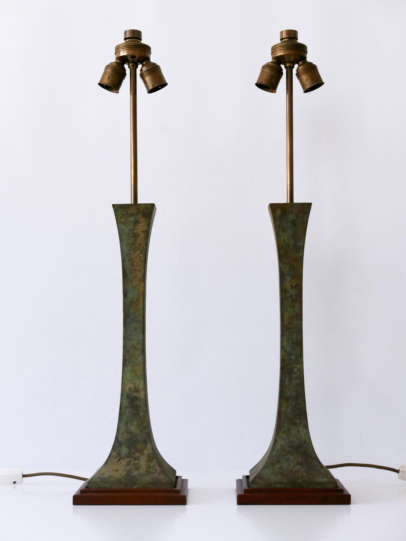 Stewart Ross James - Set of Two Verdigris Table Lamps by Stewart Ross ...
