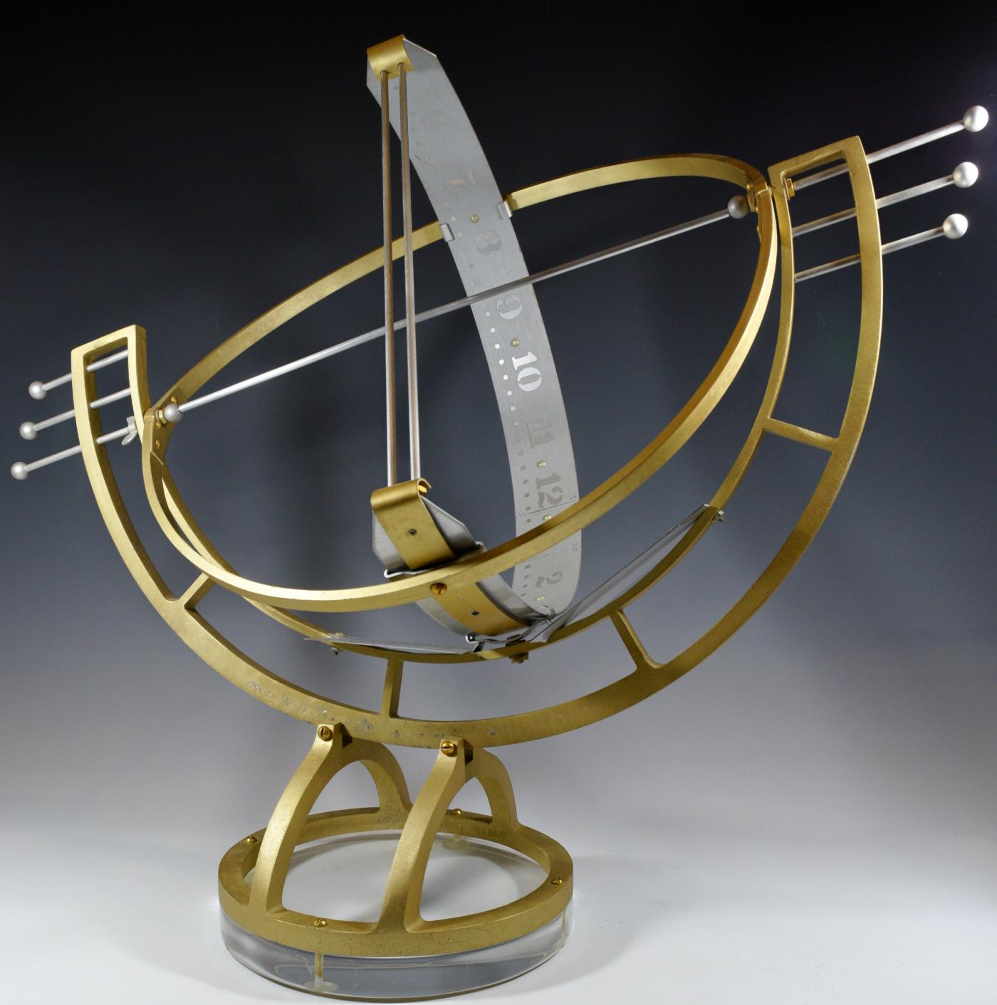 Sundial Sun Clock Modernist Mid Century Armillary