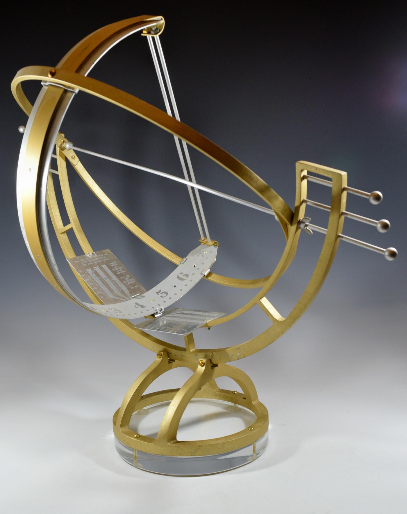 Sundial Sun Clock Modernist Mid Century Armillary