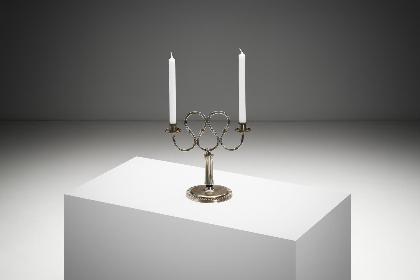 Swedish Grace Candelabra by Herman Berman, Sweden ca 1920s