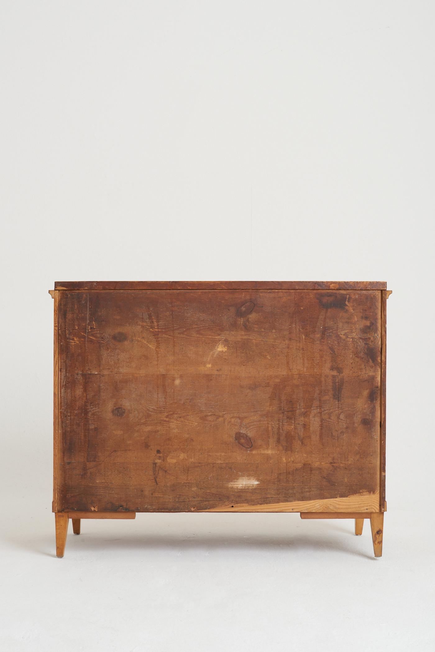 Swedish Satin Birch Chest of Drawers