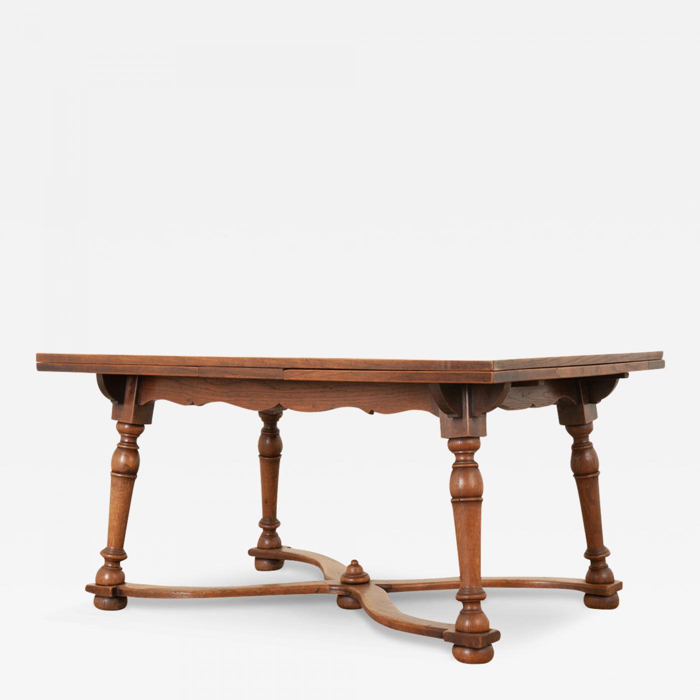 Swiss Draw Leaf Table with Inset Slate Top