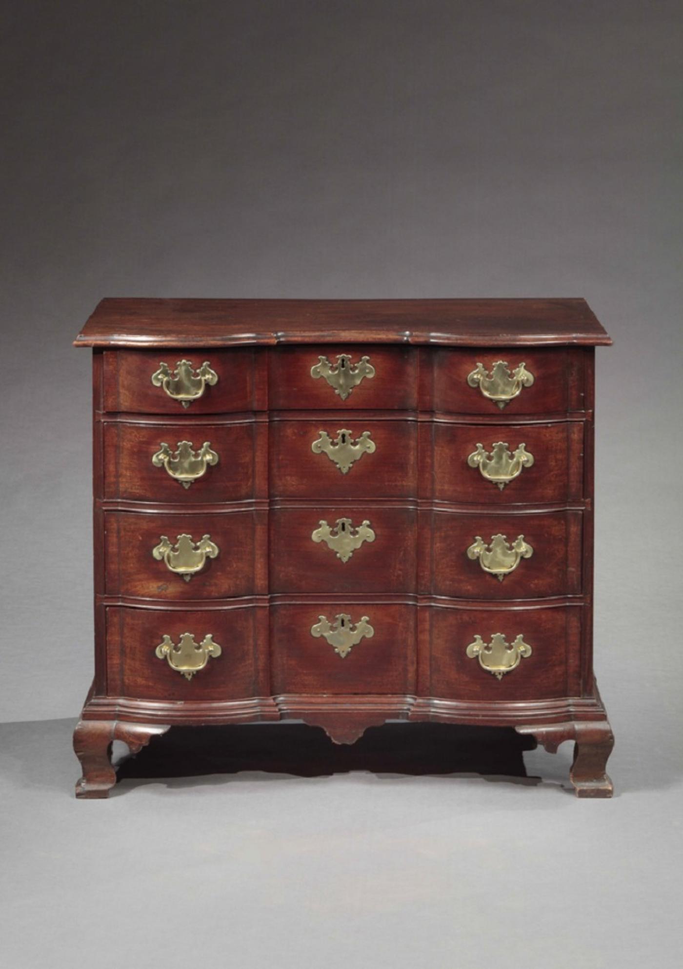 THE QUINCY FAMILY CHIPPENDALE BLOCK FRONT CHEST