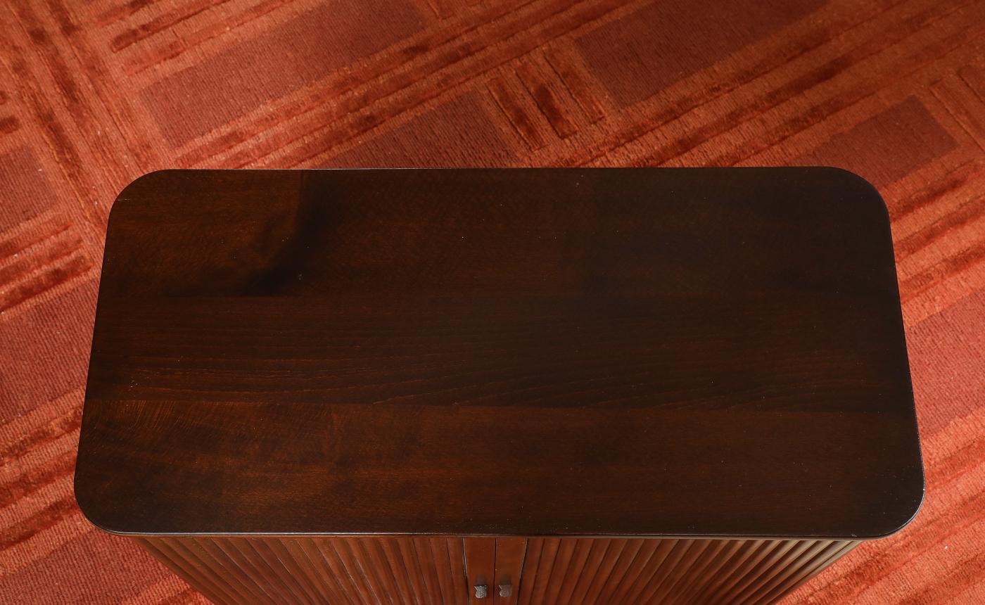 Tambour Front Danish Cabinet
