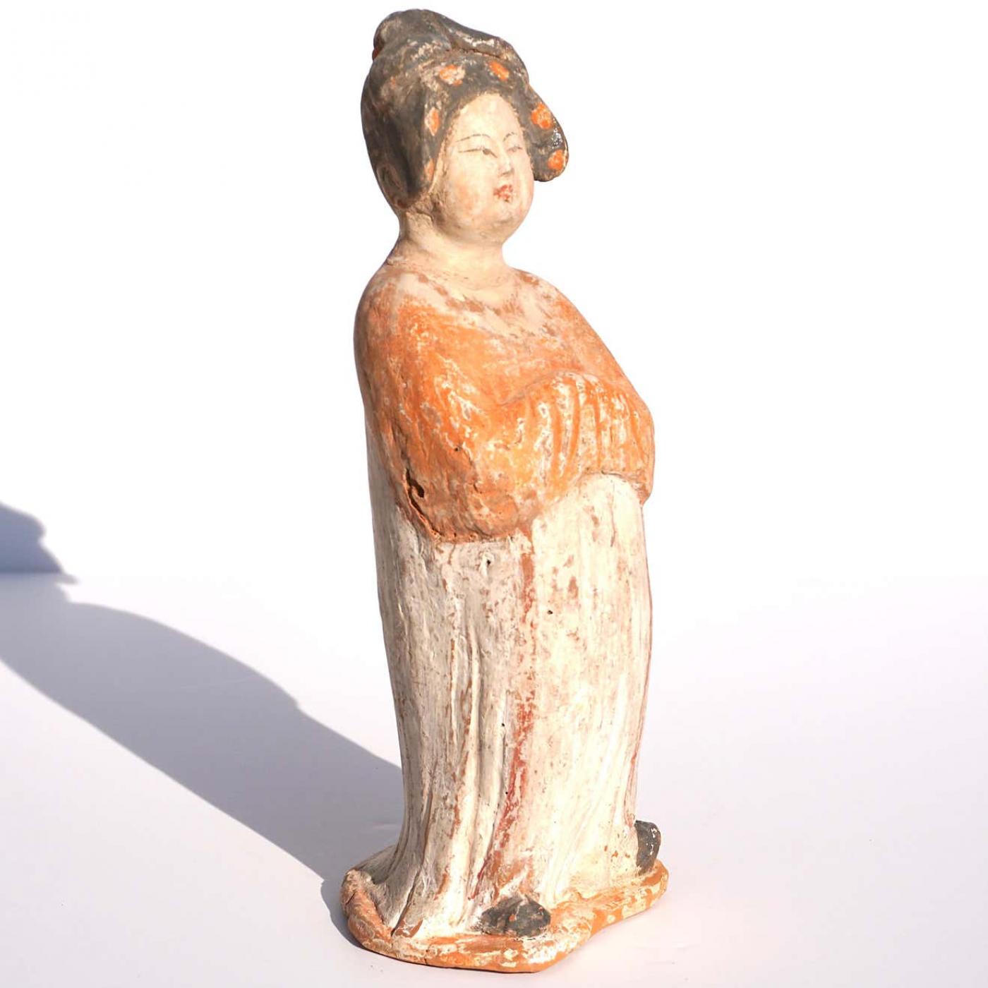 Tang Dynasty Fat Lady Pottery Figure