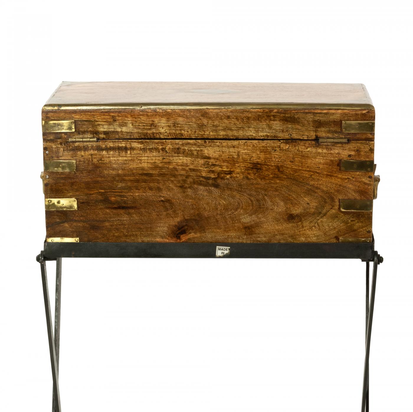 Teak & Brass Campaign Boxes, Anglo Indian Circa 1880, On Later Stands.