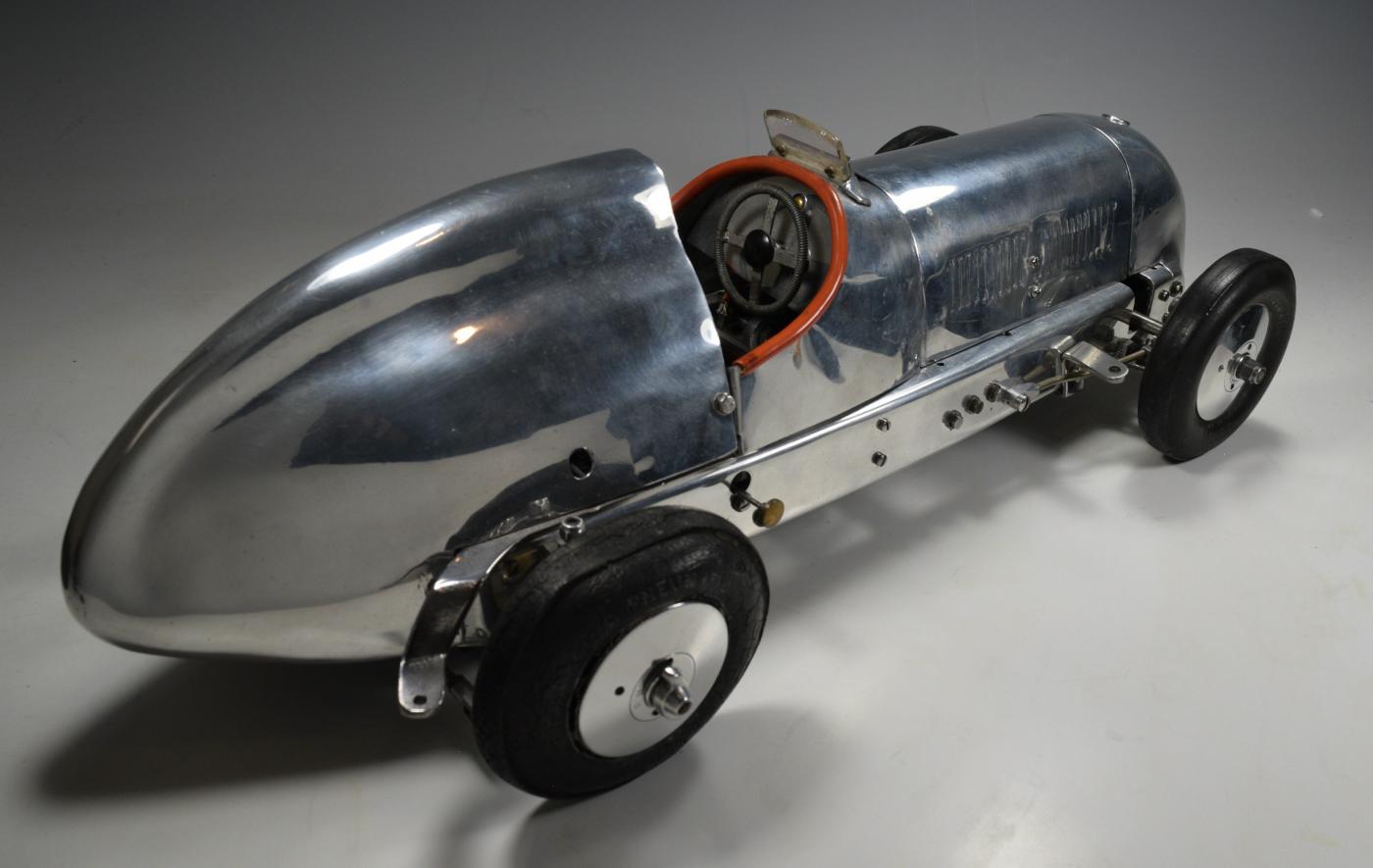 Tether Race Car Aluminum Model England 1950