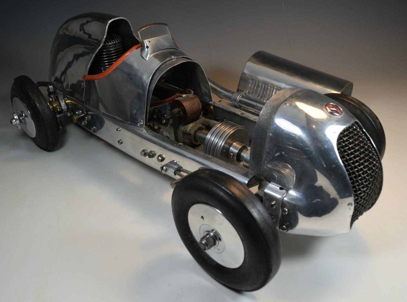 Tether Race Car Aluminum Model England 1950