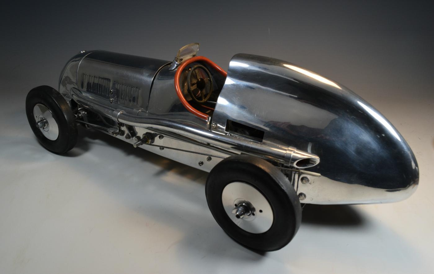 Tether Race Car Aluminum Model England 1950