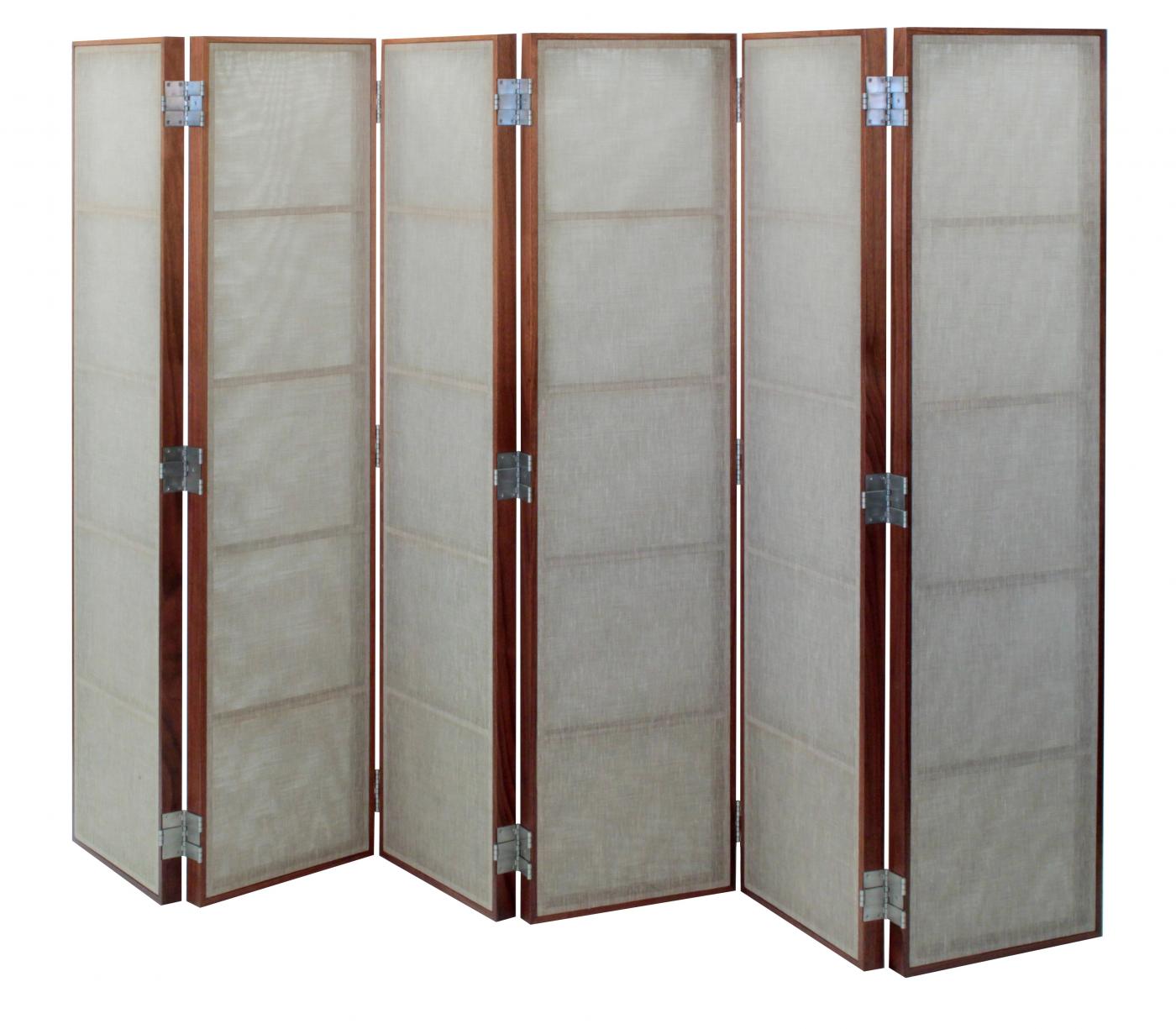 Thad Hayes - Thad Hayes Pair of Screens with Sheer Linen Panels 1990s