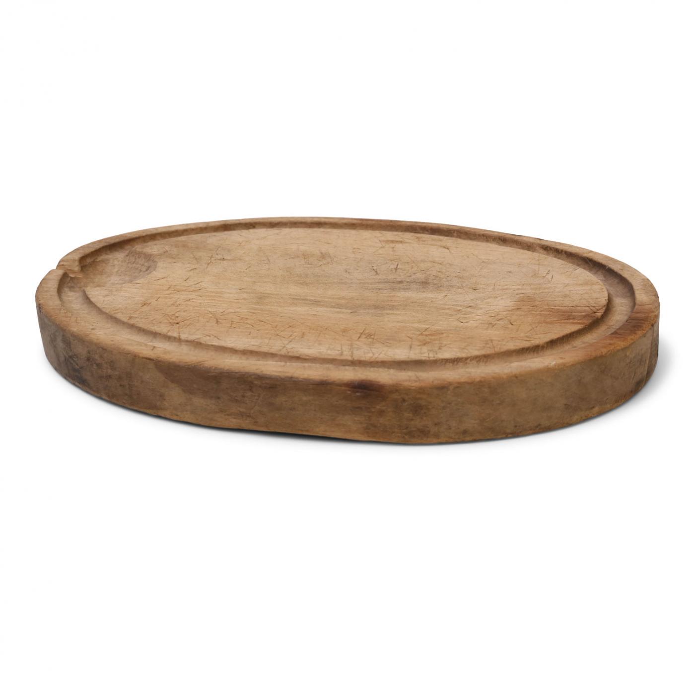 Thick Oval-Shaped Cutting Board