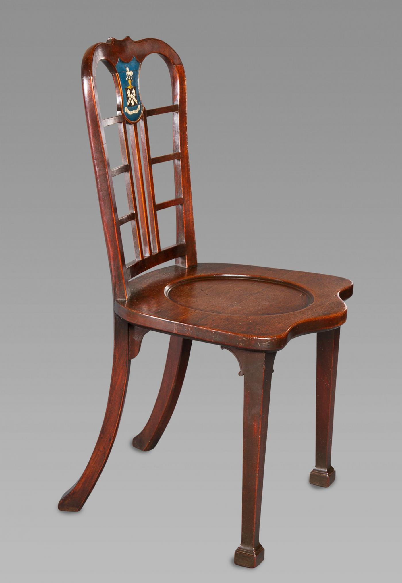 Thomas Chippendale - Exceptional Set of Four George II Mahogany Hall Chairs