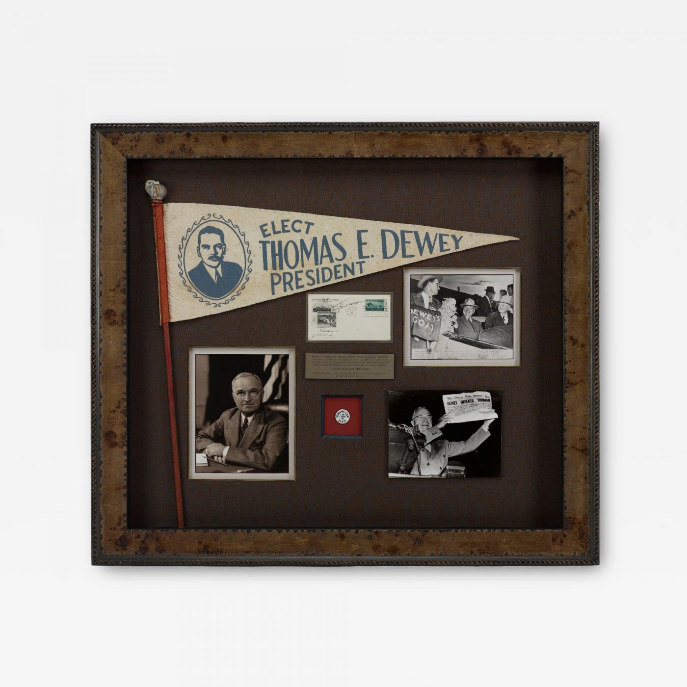 Thomas Dewey & Harry Truman 1948 Presidential Election Campaign Collage
