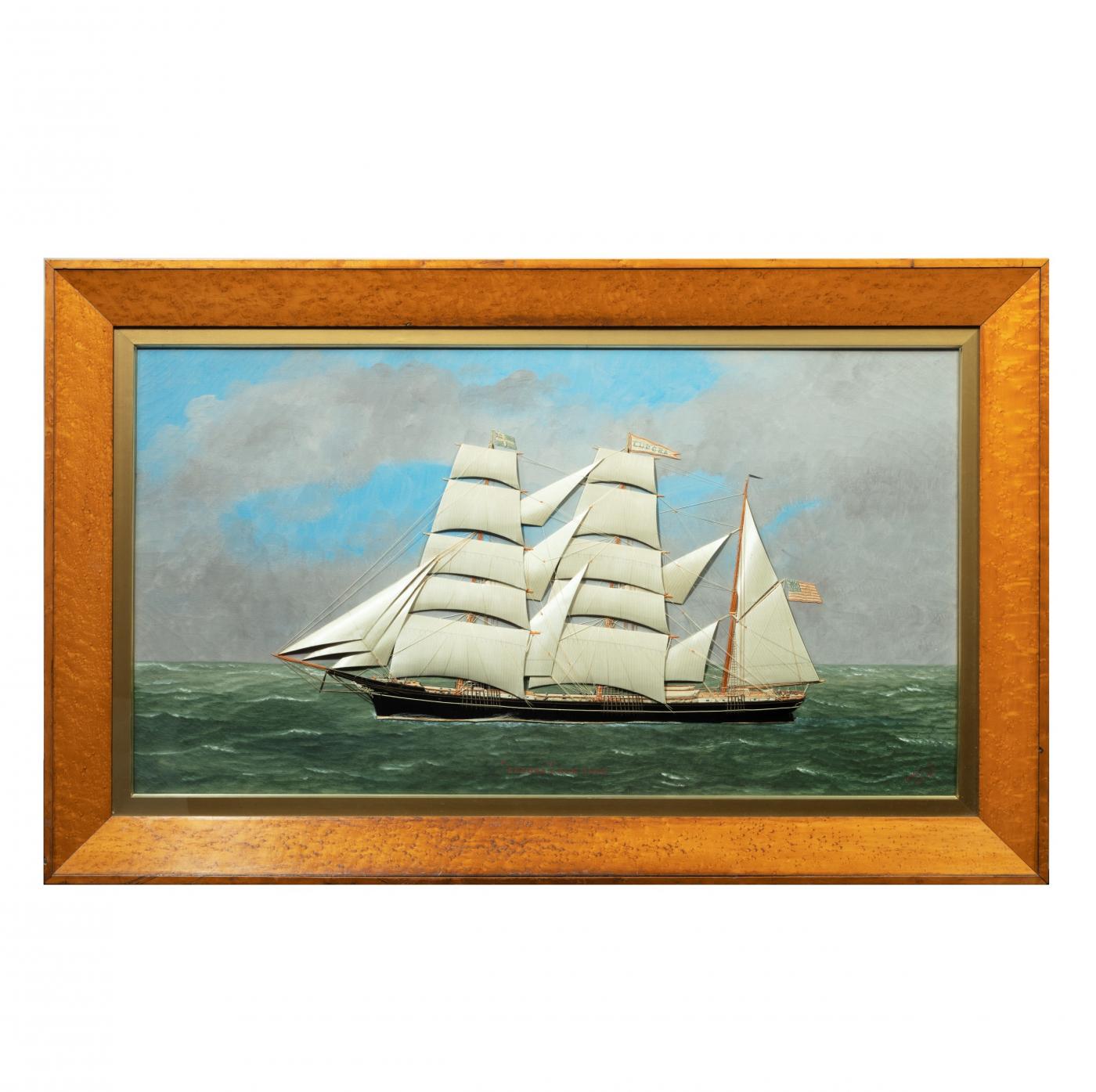 Thomas H. Willis - T. Willis: a mixed media ship’s portrait of ‘Eudora ...