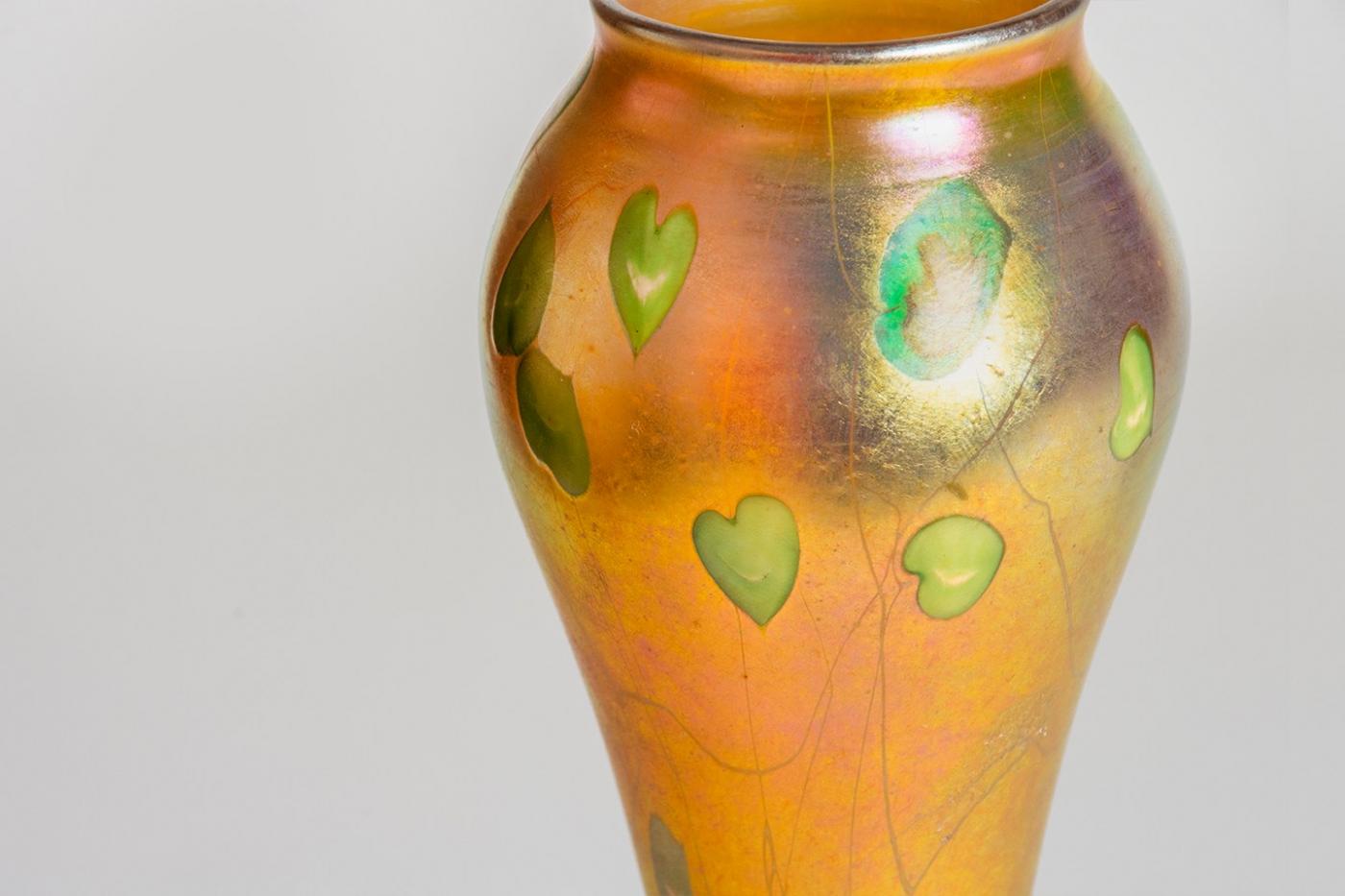 Tiffany Studios - Decorated Flower Form Vase