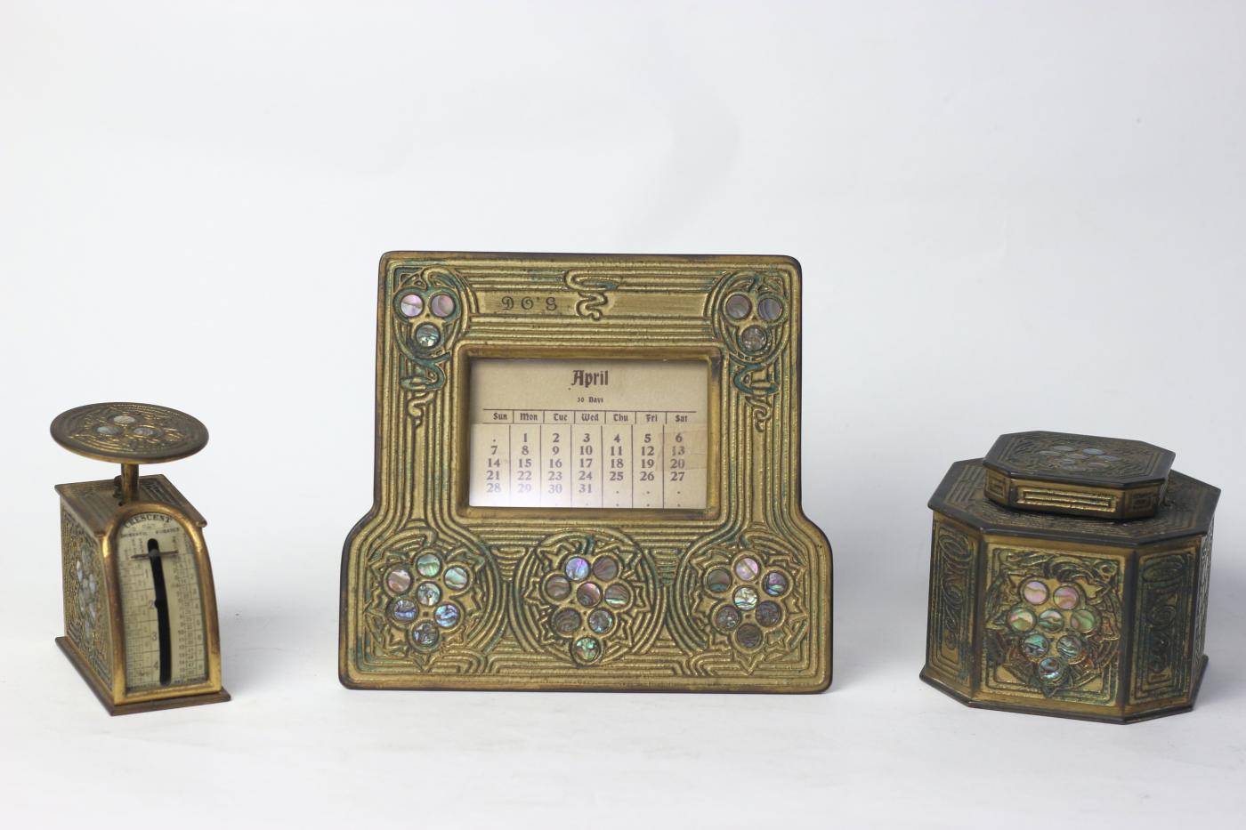 Tiffany Studios - Tiffany Studios Abalone Desk Set, 1910, United States