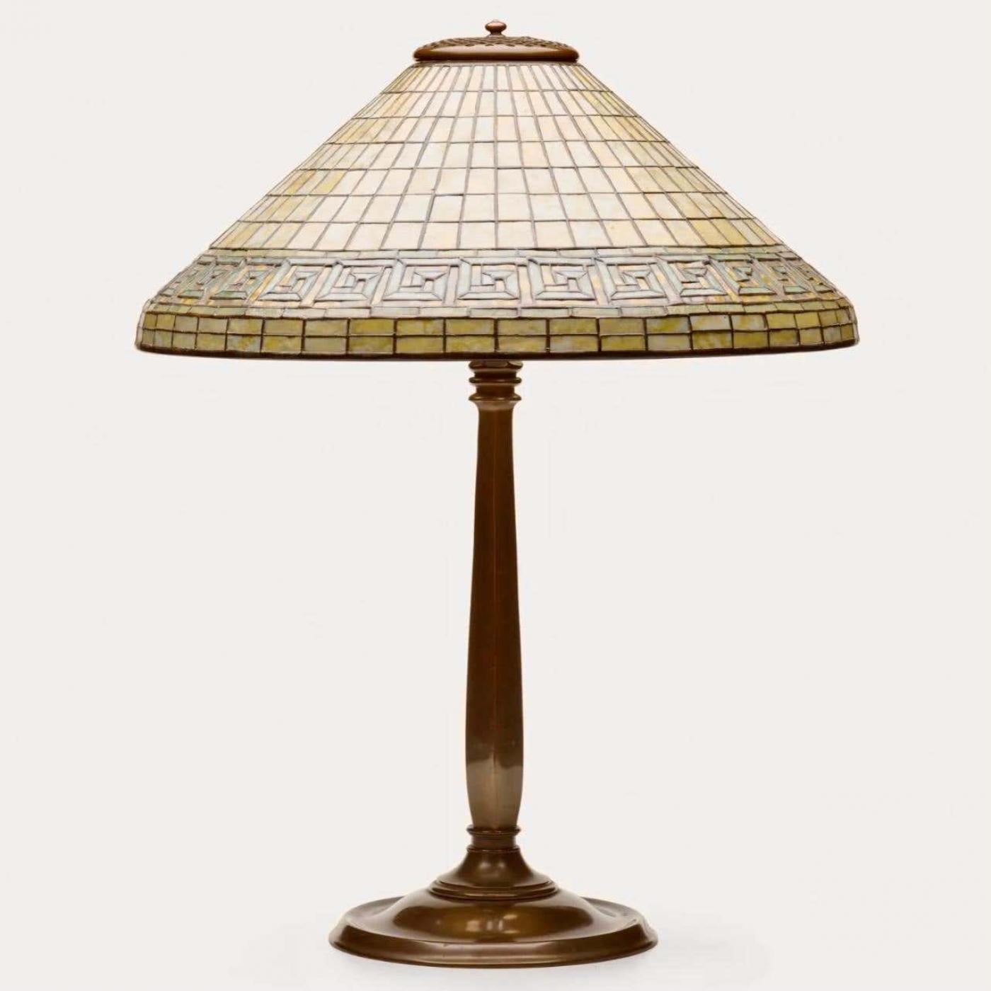 Tiffany Studios - Tiffany Studios Greek Key Table Lamp